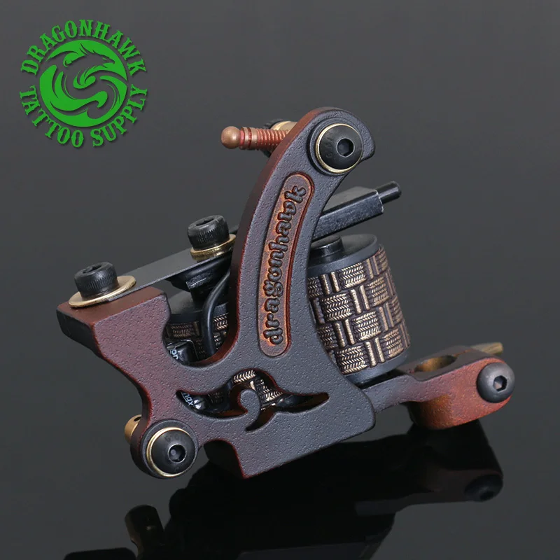 New Professional Rotary Tattoo Machine 8 Warps Coils Cast Iron Tattoo ...