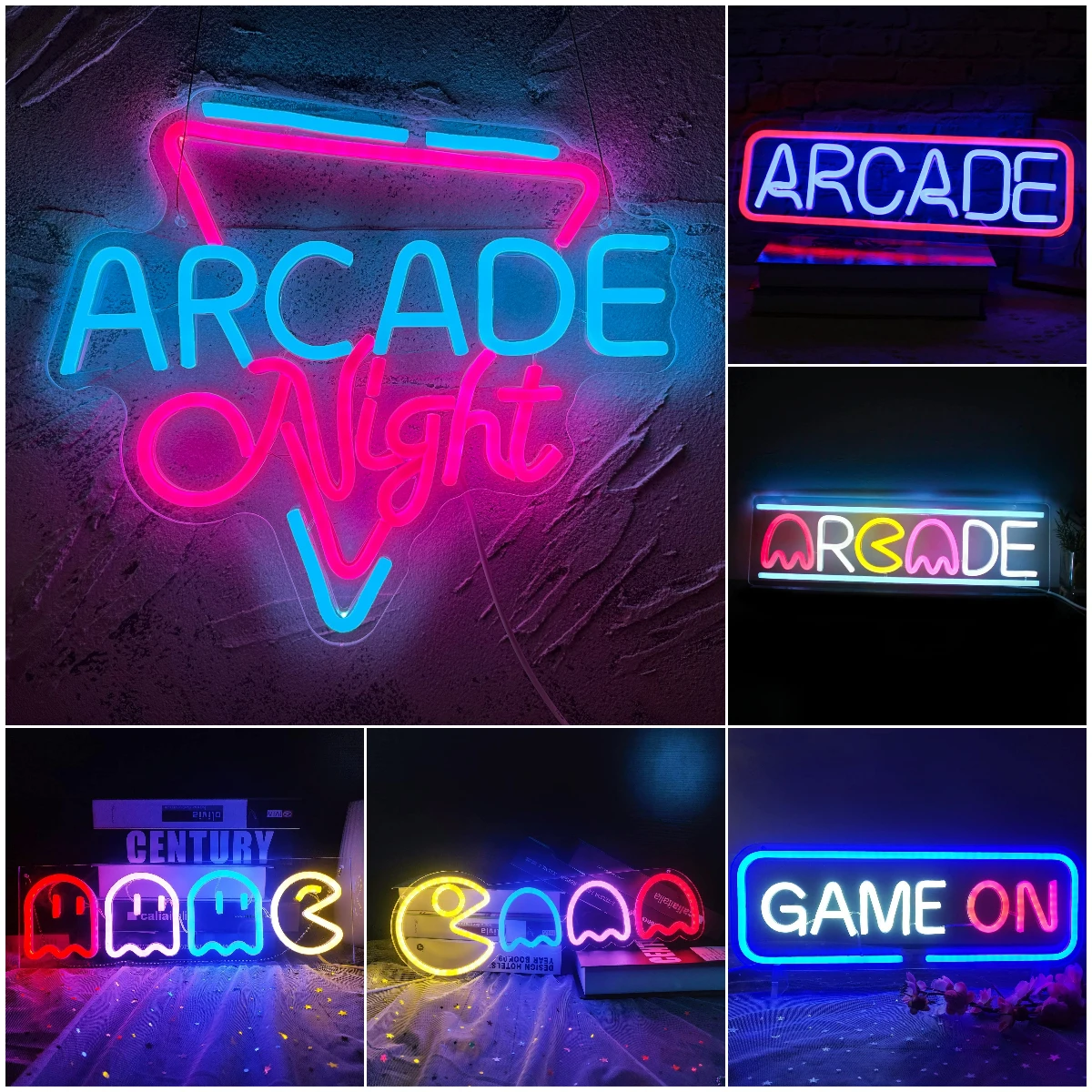 Arcade-Night-Custom-Neon-Sign-Family-Boy-Room-Sign-Best-Cool-Neon ...