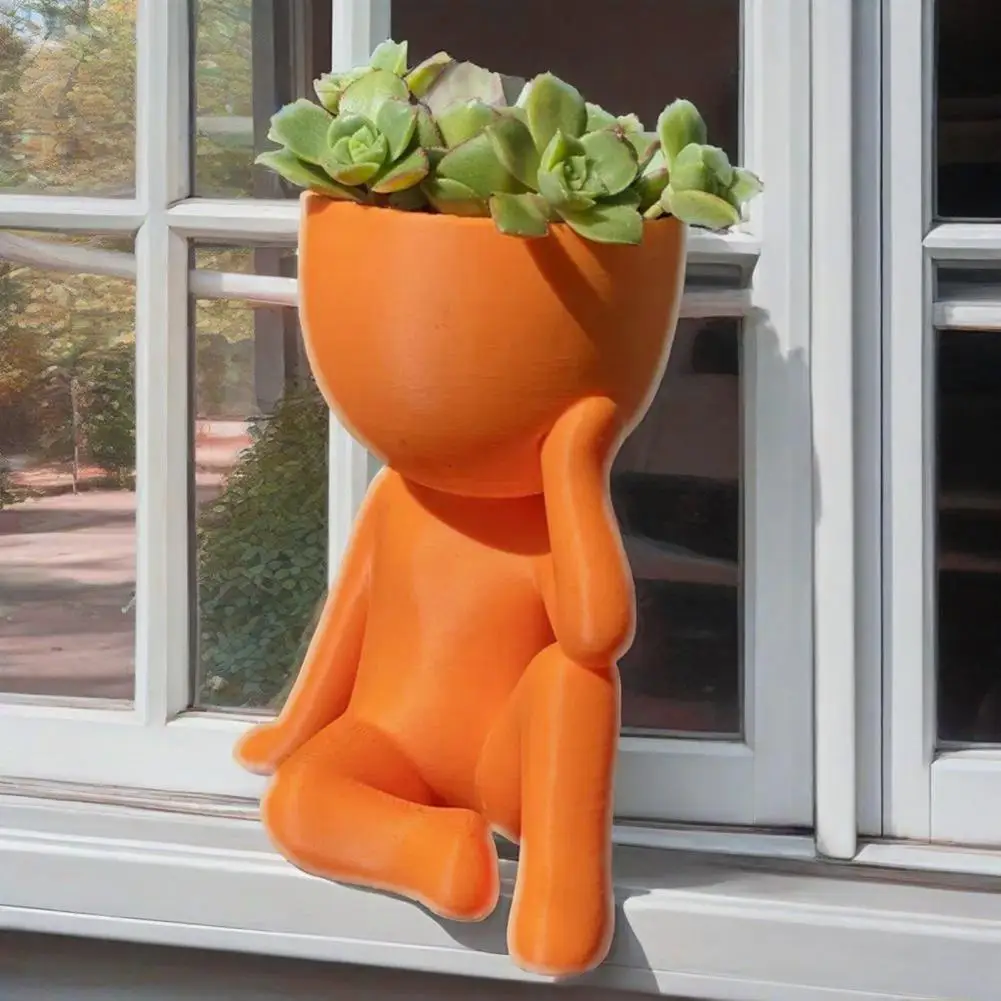 Thinker Flower Pot Succulents Planter Creative Shape Flowerpot High ...