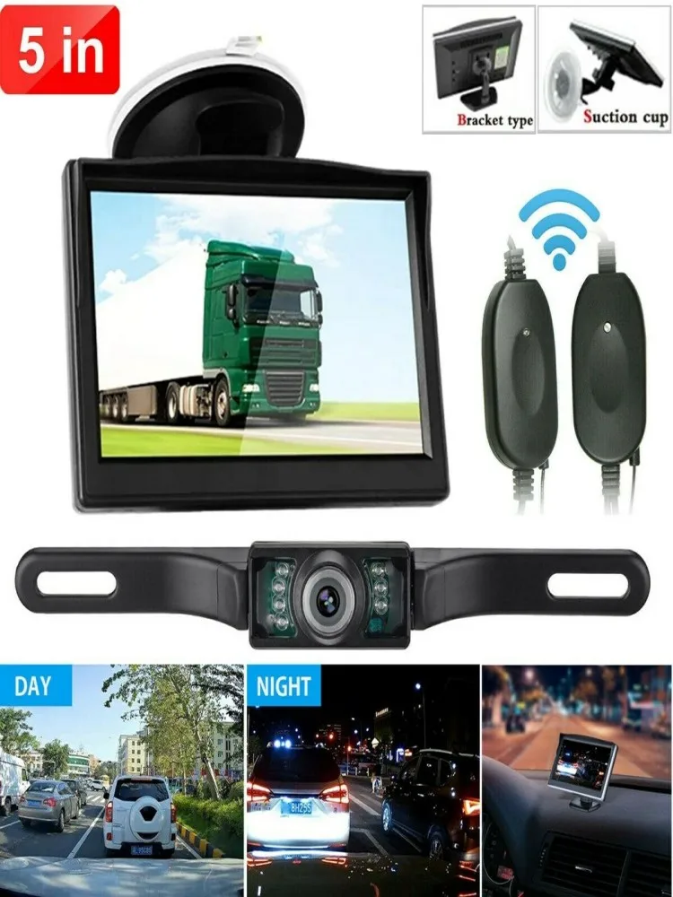 Backup-Camera-Wireless-Car-Rear-View-HD-Parking-System-Night-Vision-5 ...