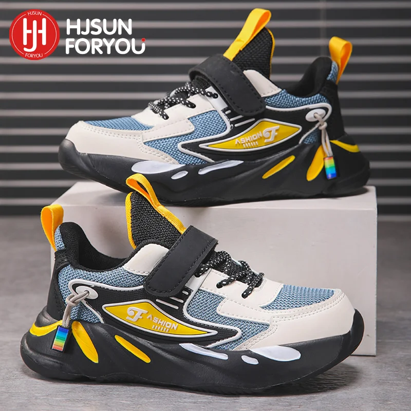 Children-Swivel-Button-Sneakers-Basketball-Sports-Shoes-for-Boys-High ...