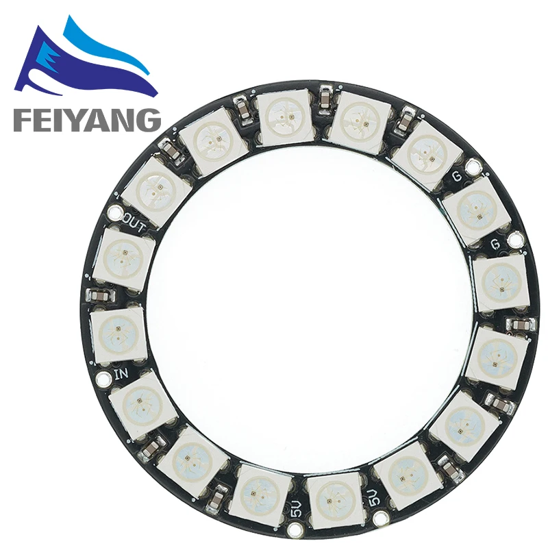 16 Channel WS2812 WS2812B WS 2811 5050 RGB Lamp Panel Module 5V 16Bit ...