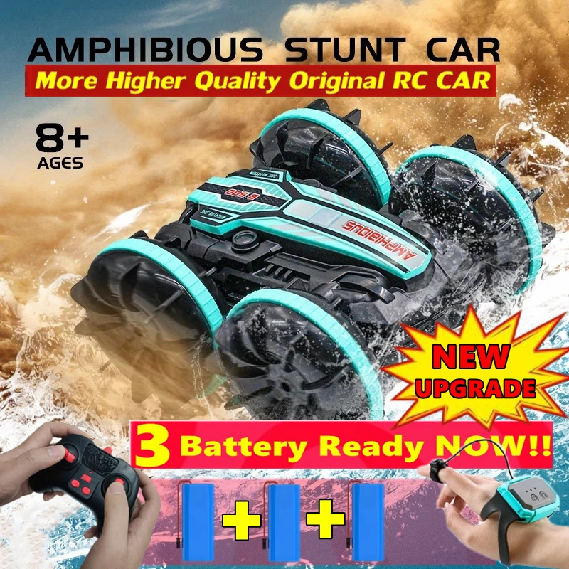 Amphibious-RC-Car-Remote-Control-Stunt-Car-Vehicle-Double-sided-Flip ...