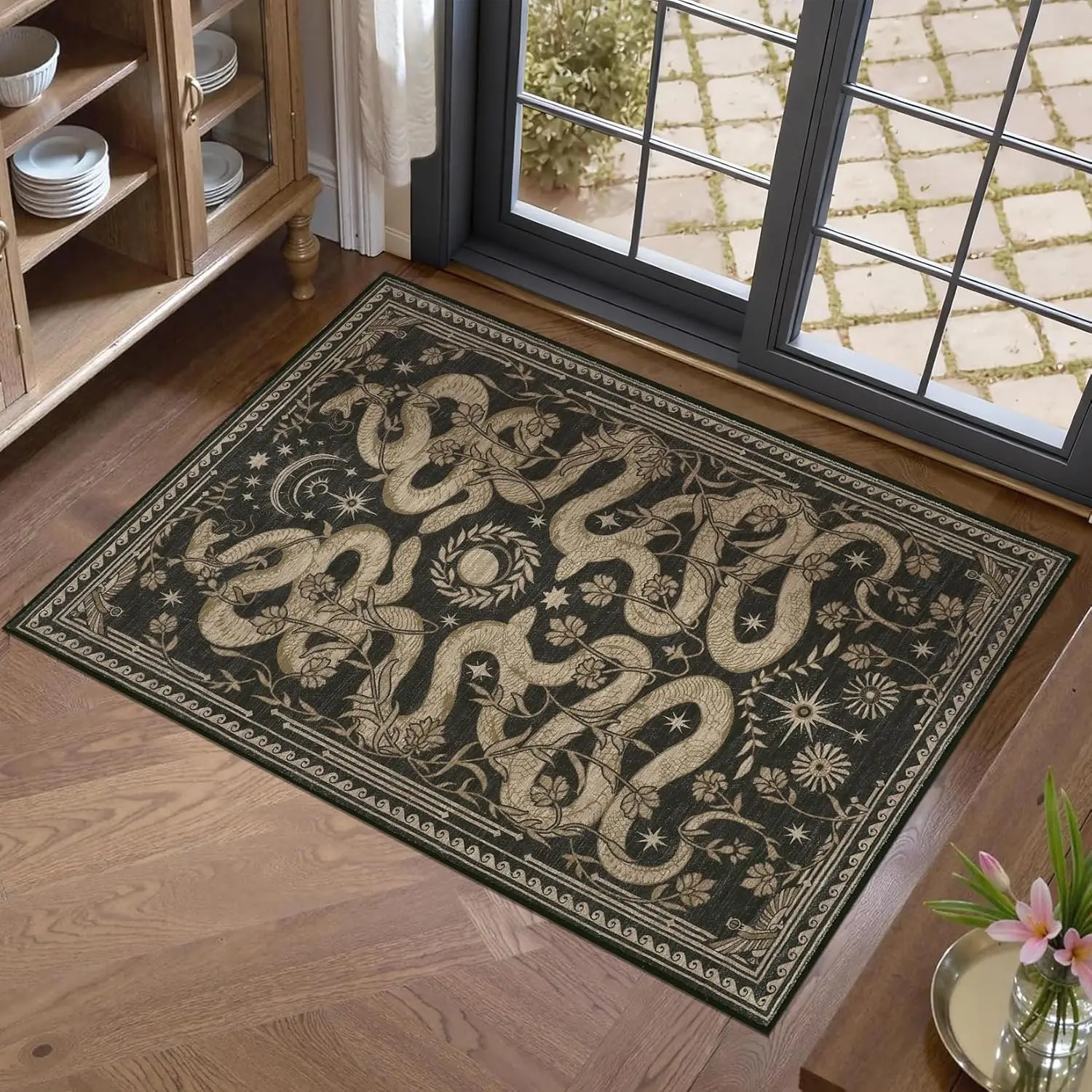 Snake Small Rug Washable Door Mat Indoor Rugs for Entryway Non-Slip ...