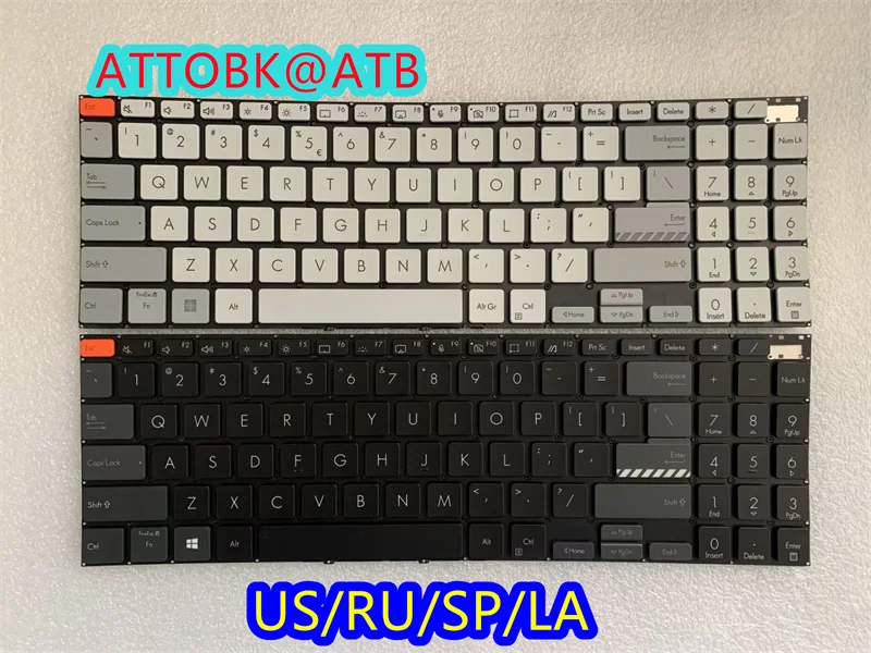 English/Russian/Spanish/Latin laptop keyboard for Asus Vivobook Pro 16 ...