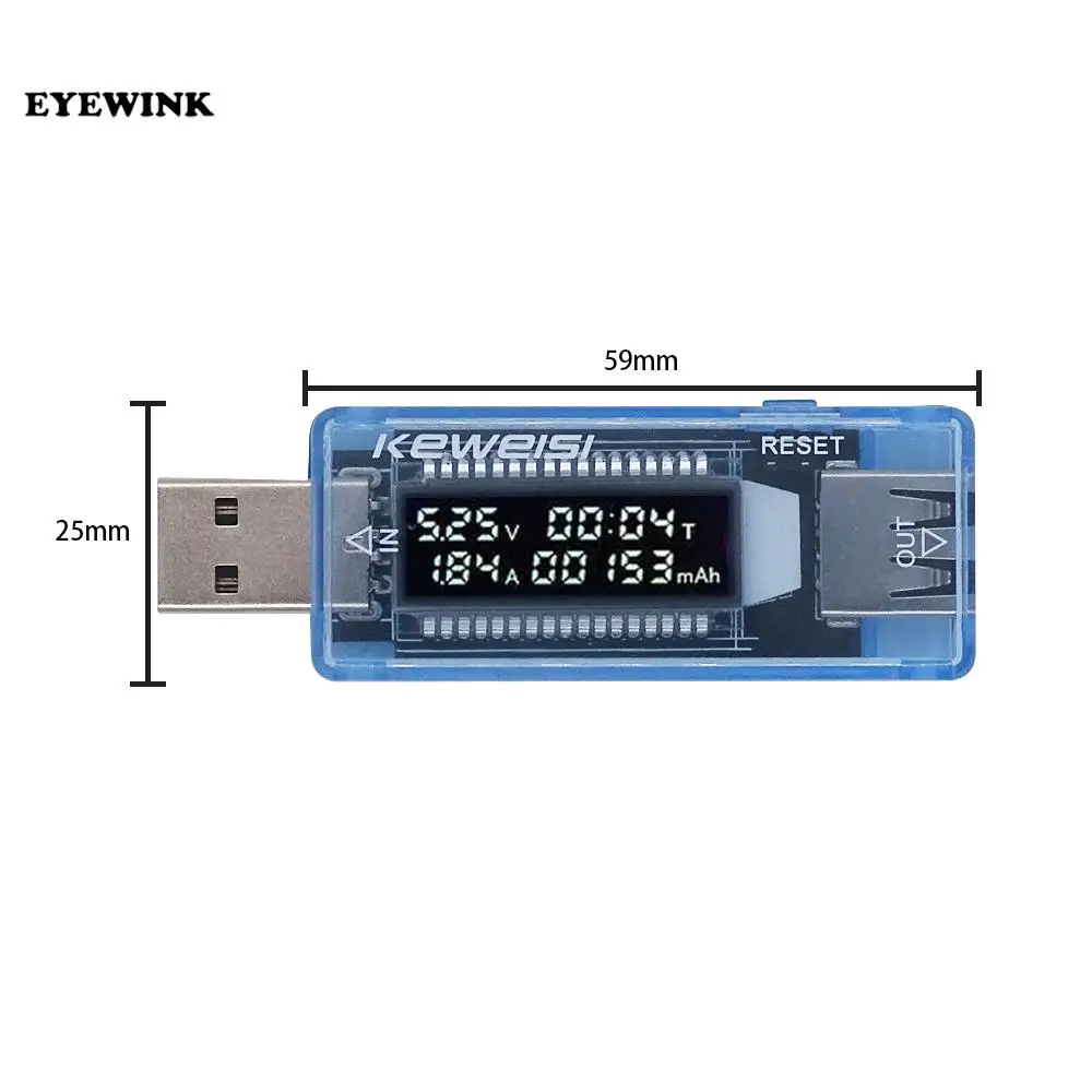 Kws-v20/v21 Usb Current Voltage Capacity Tester Volt Current Charger ...