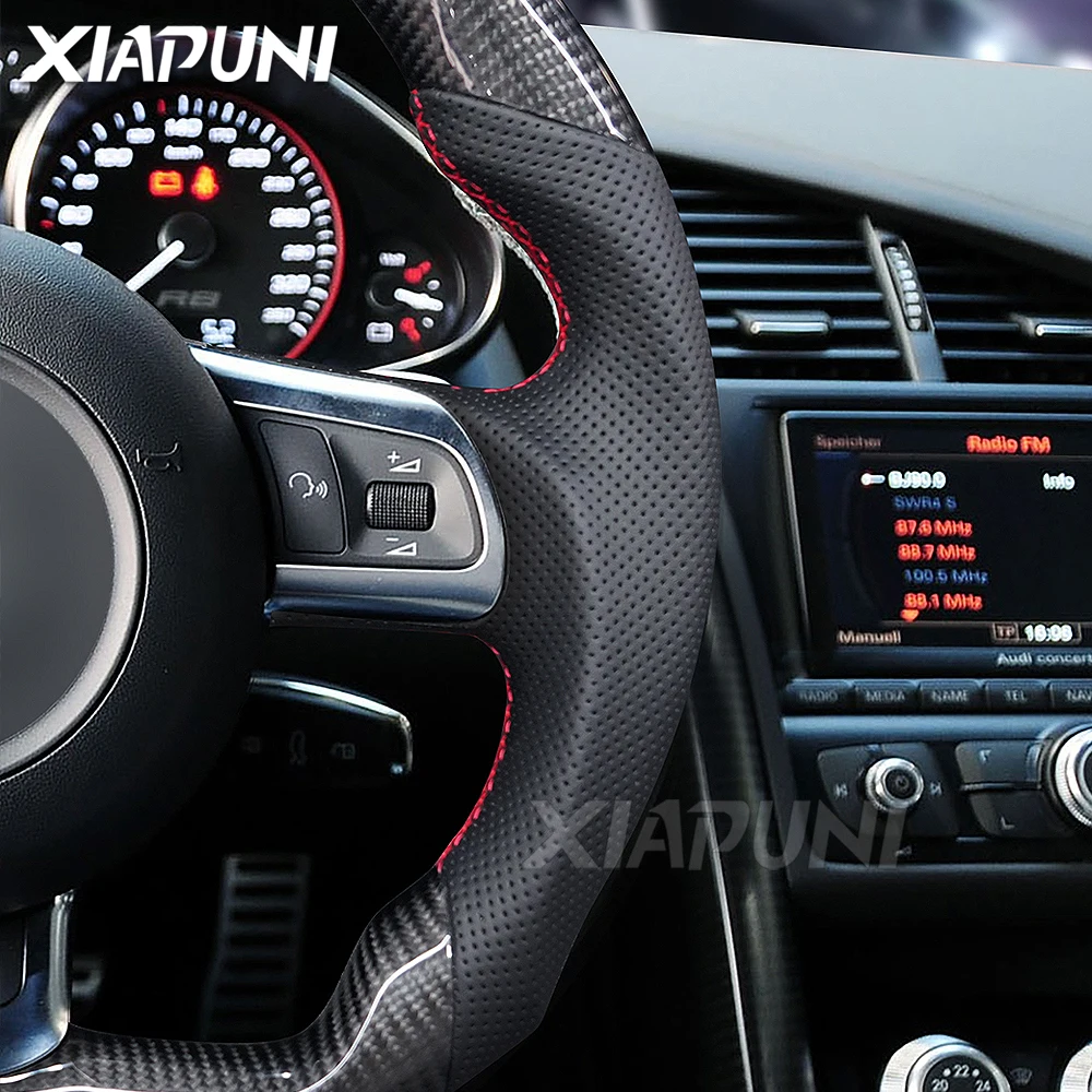 LED Carbon Fiber Steering Wheel For Audi R8 TTS TT 2007-2016 Paddle ...