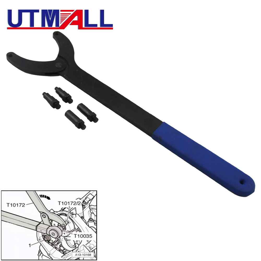 Timing Belt Change Tool Against Timing Pulley Holder Tool for VW Golf ...