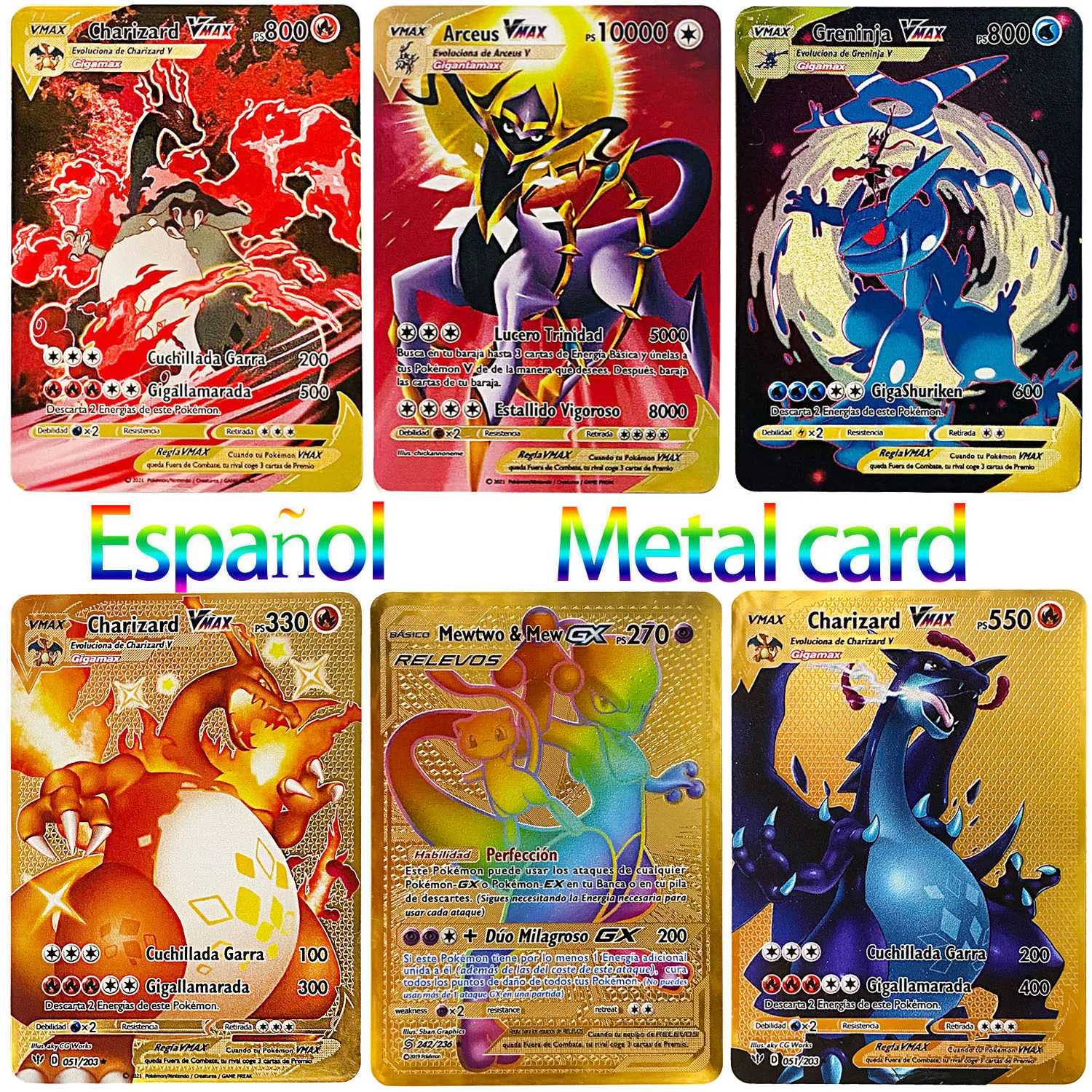 espanol-cartas-pokemon-metalicasTarjeta-de-espa-ol-Metal-Pokemon-Vmax ...