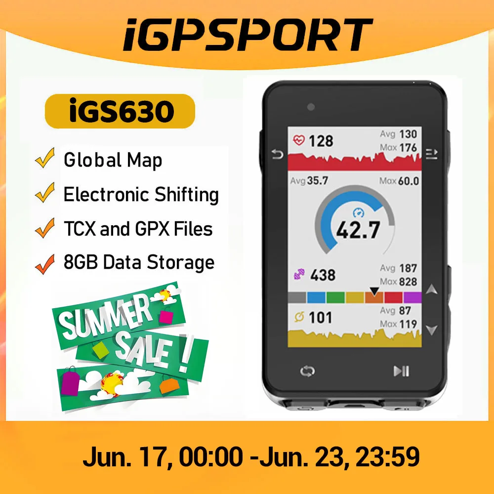 iGPSPORT-iGS630-Bike-Computer-Global-Map-Cycling-Computer-Wireless-Bike-GPS-Computer-35H-Battery ...