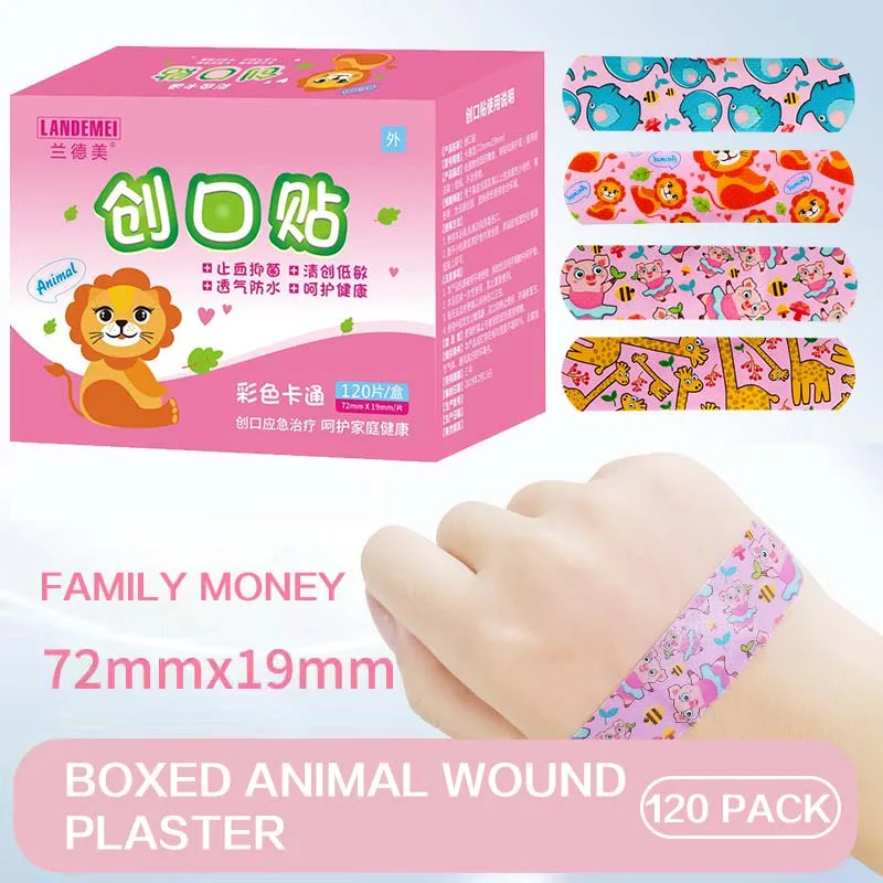 120pcs-lot-Kawaii-Cartoon-Animal-Pattern-Waterproof-Band-Aid-Hemostasis ...