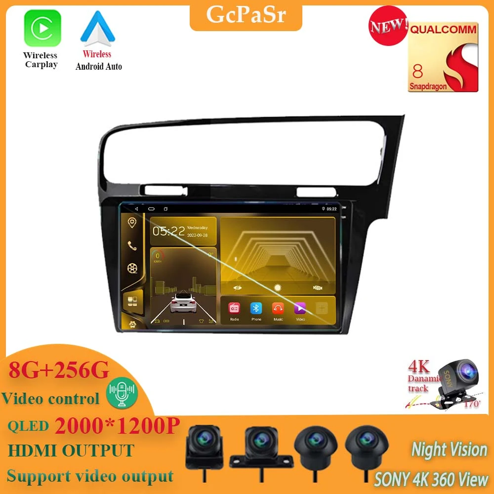 Android 12 Forvolkswagen Vw Golf 7 Mk7 Gti 2011-2021 Car Radio Carplay ...