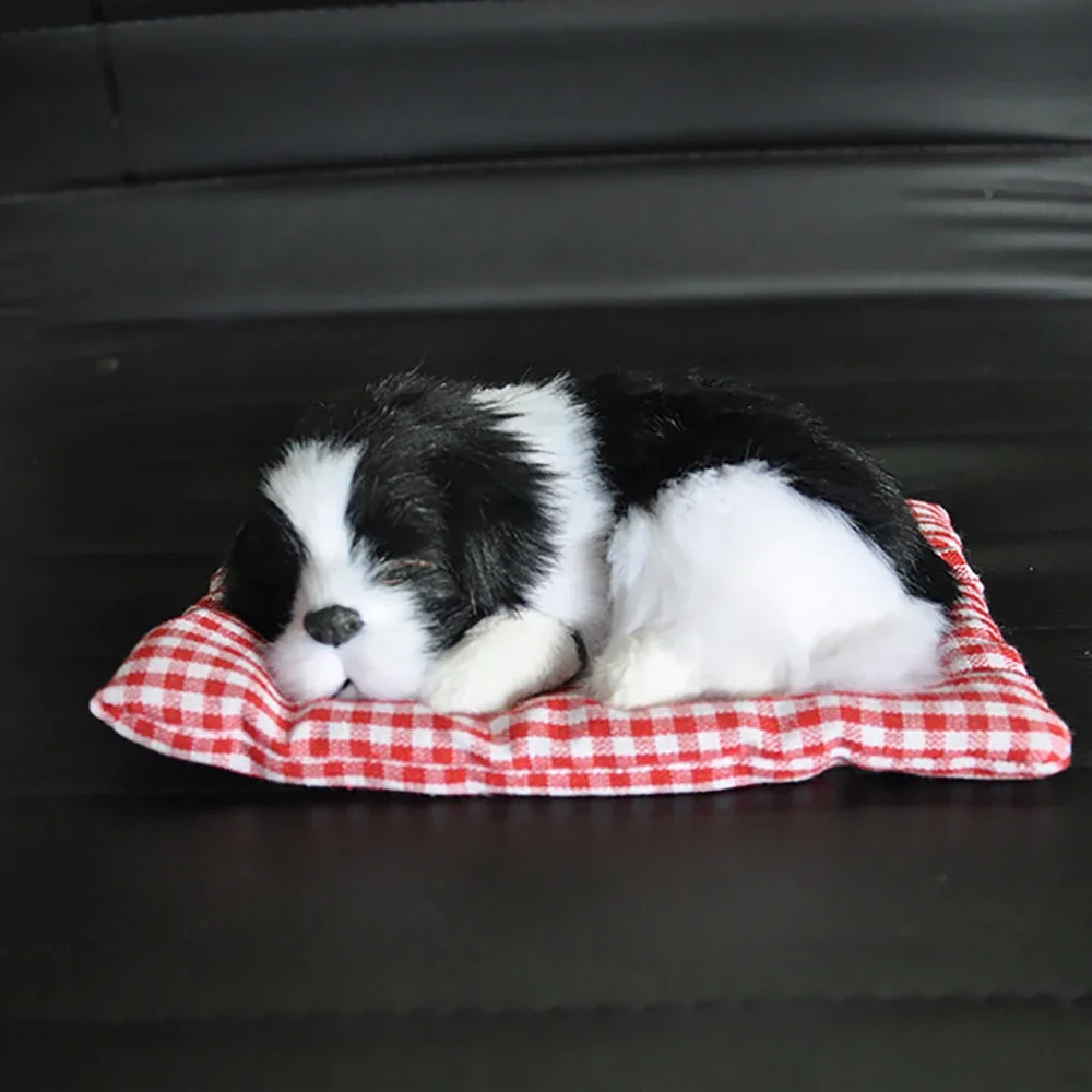 ABS Plush Dogs Car Ornament Decoration Simulation Sleeping Dog Toy ...