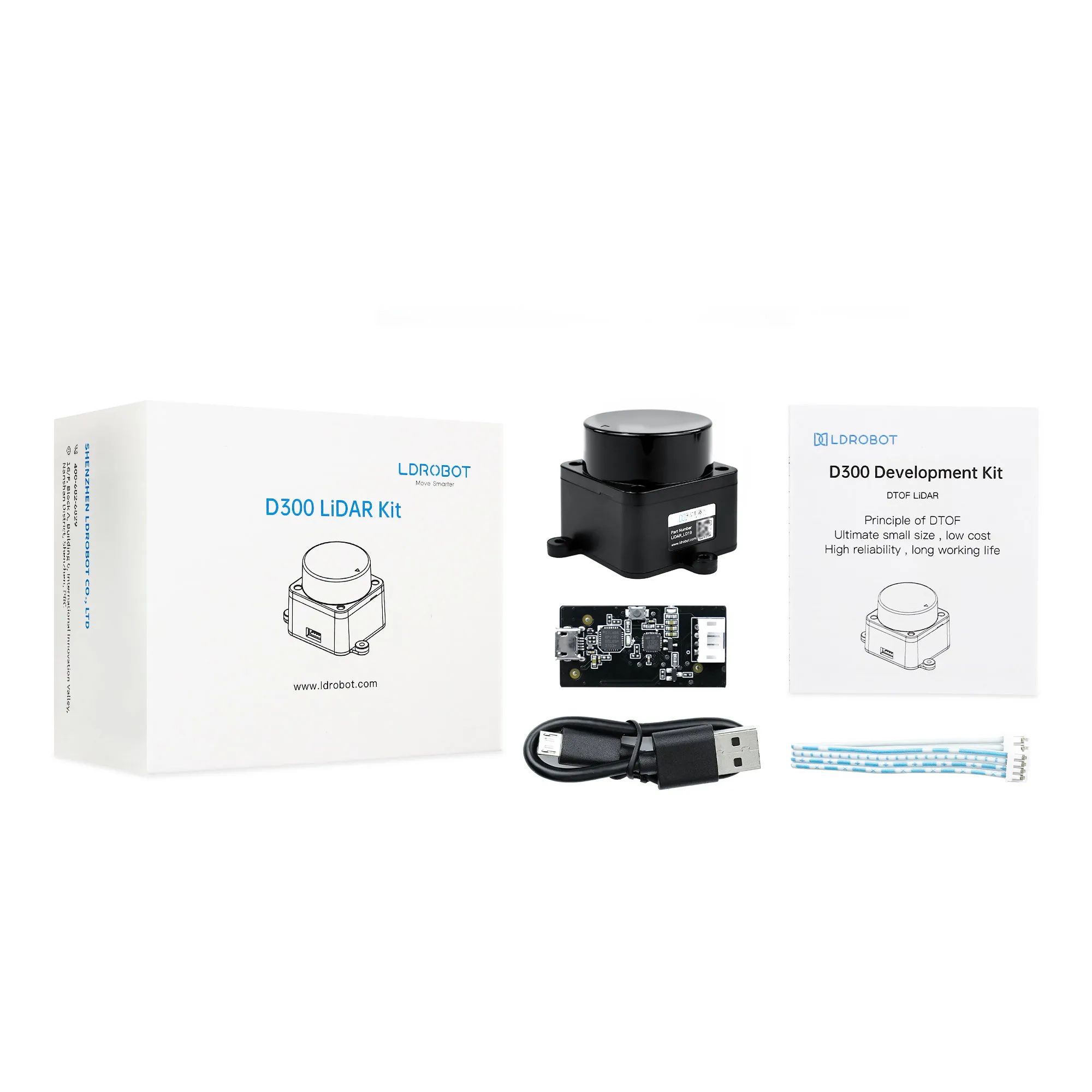 Ld06 Lidar Ld19 D300 Portable 360° Dtof Laser 3d Scanner 12m Range