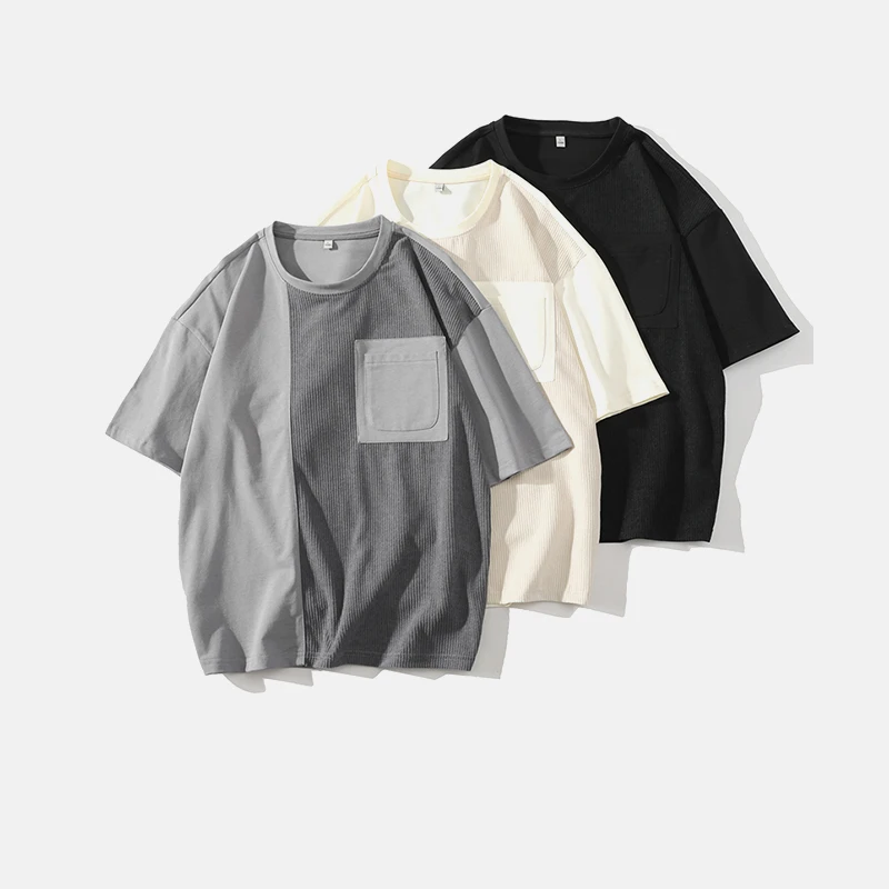 Camiseta-informal-de-manga-corta-para-hombre-Camiseta-holgada-de-manga ...