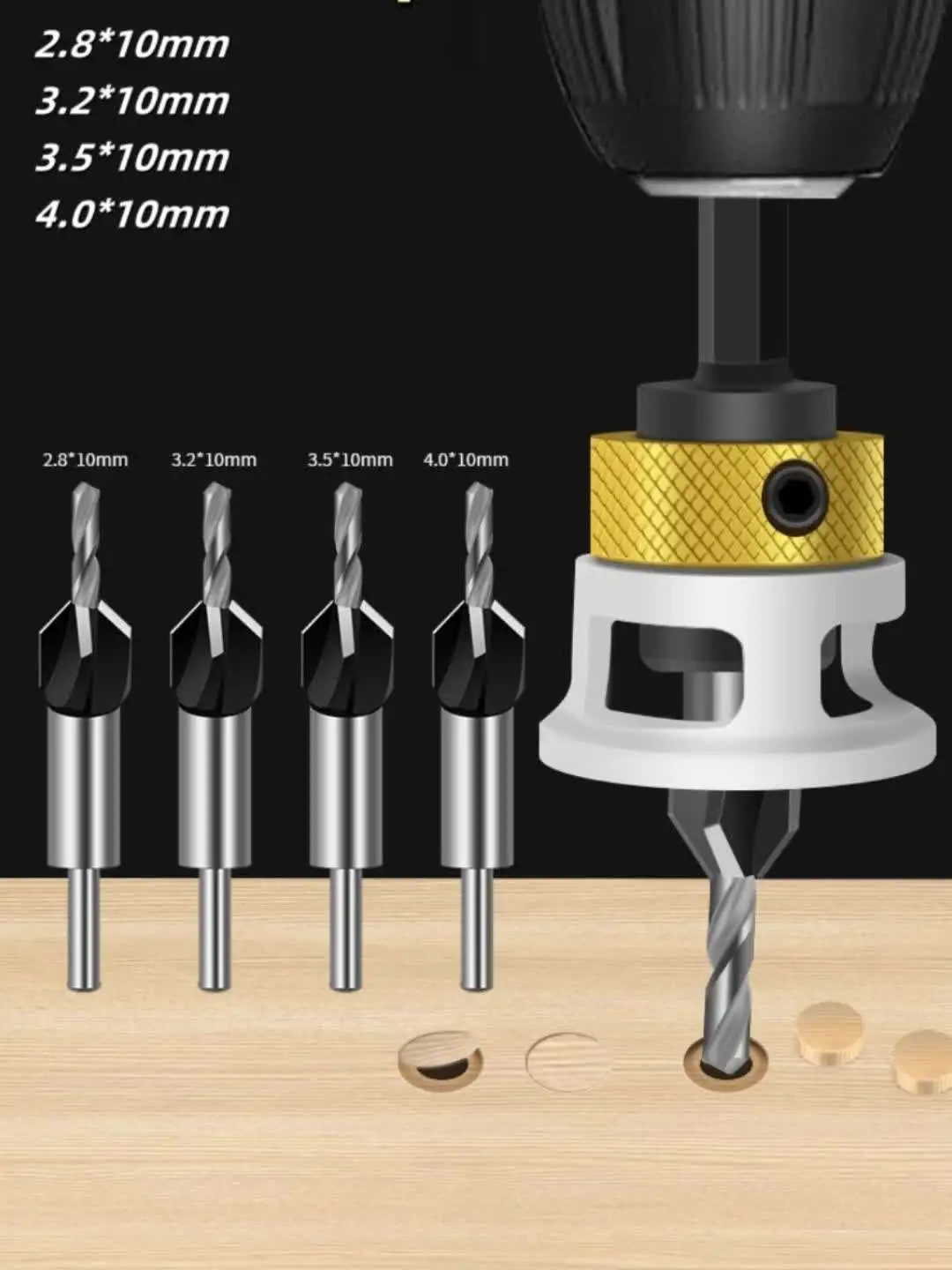 Amana Bit Set KOWOOD Set 3 Pieces 1/4" Hex Shank With Adjustable Depth ...