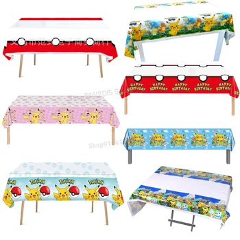 Pokemon Party Tablecloth Pikachu Boy Girl Birthday Decoration Baby ...