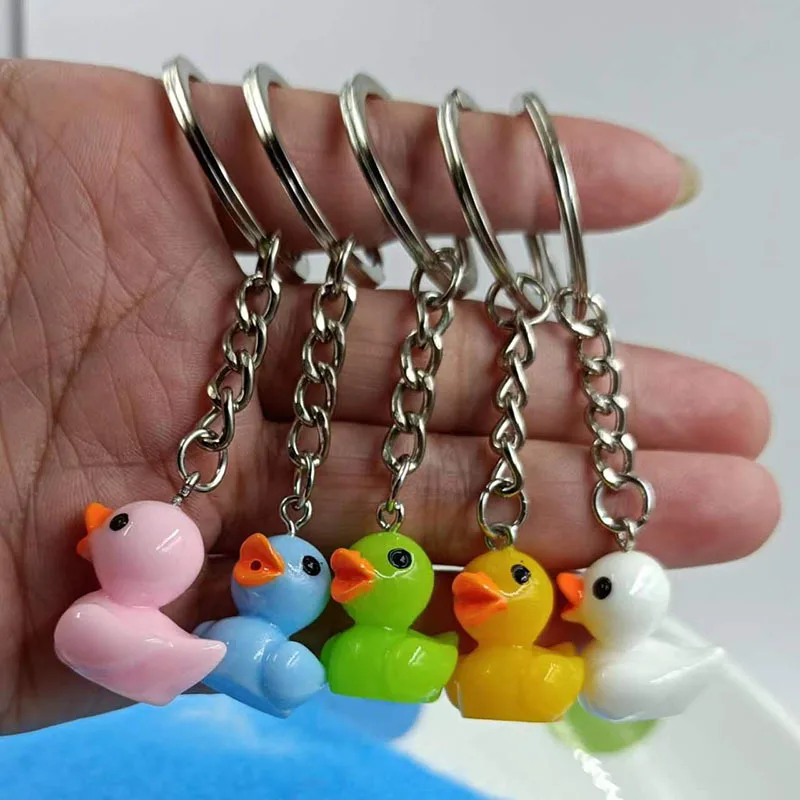 Cute-Little-Yellow-Resin-Duck-Keychain-For-Women-Mini-Lovers-Hyaluronic-Acid-Ducks-Key-Chain ...