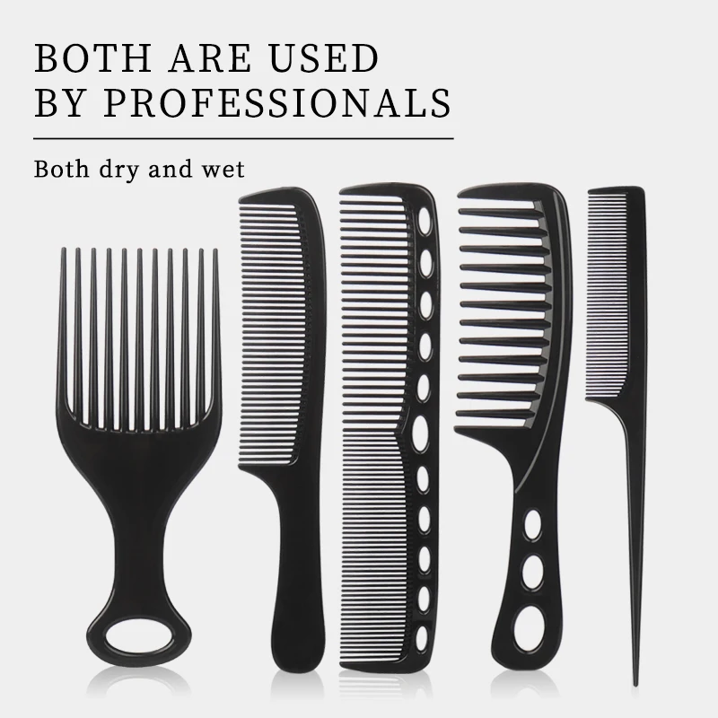 High-Quality-Black-Carbon-Fiber-Oil-Combs-Professional-Salon-Hair ...