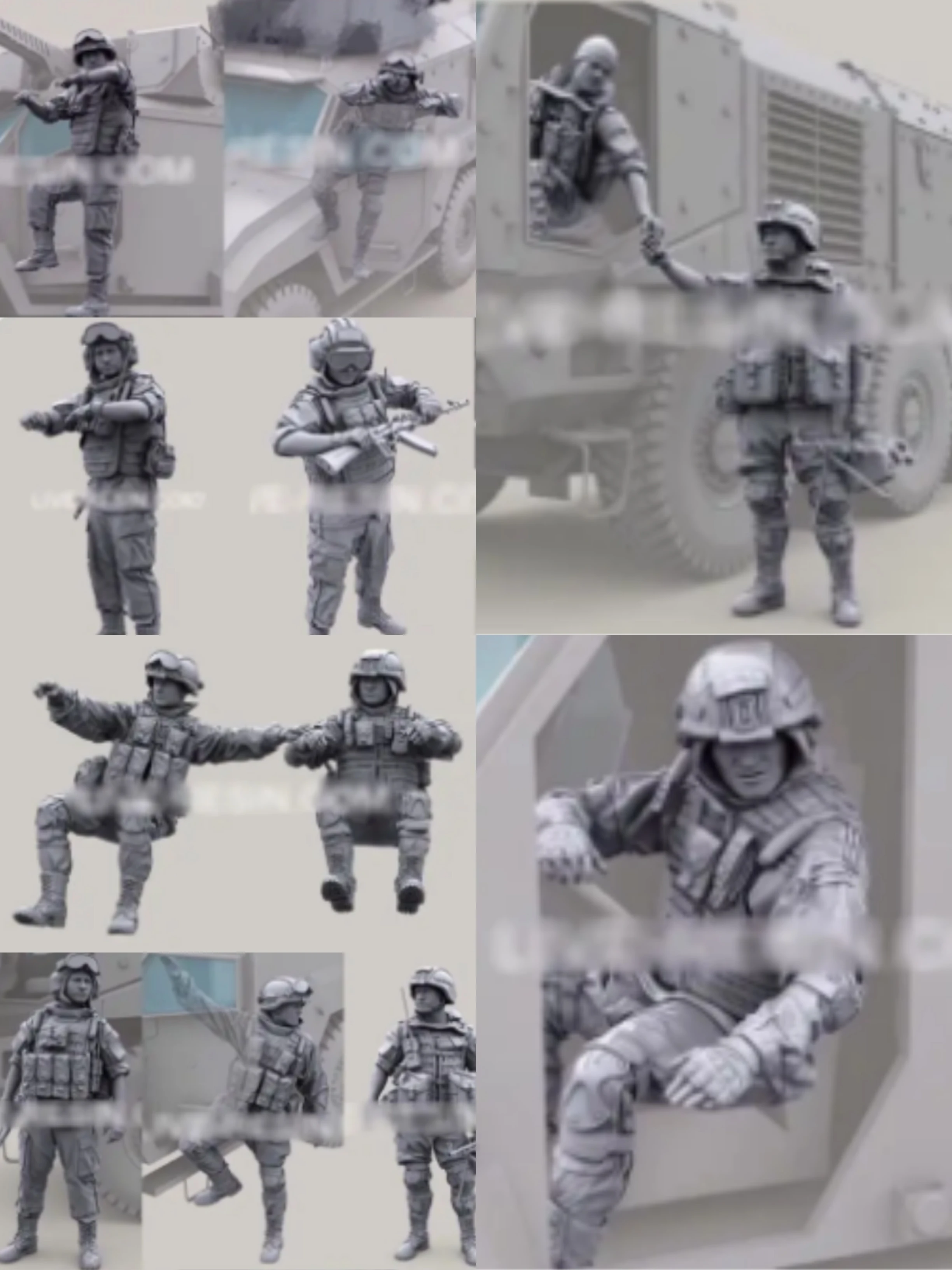 1/35 resin model drawing GK, 12persons, unassembled and unpainted kit ...