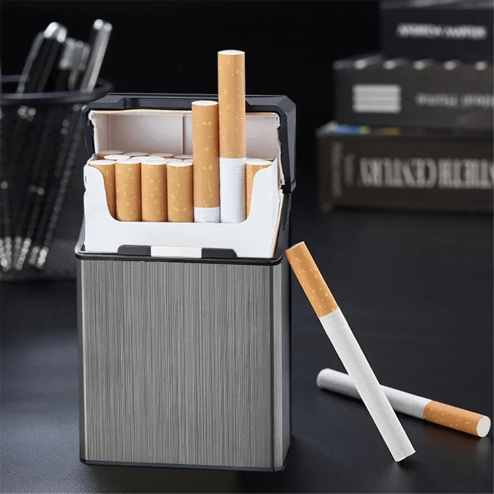 Smoking Cigarettes Aluminum Cigarette Case Cigar Tobacco Holder Pocket ...