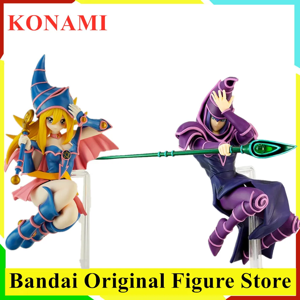 Original KONAMI Dark Magician Girl Black Magician Anime Figure Toys PVC ...