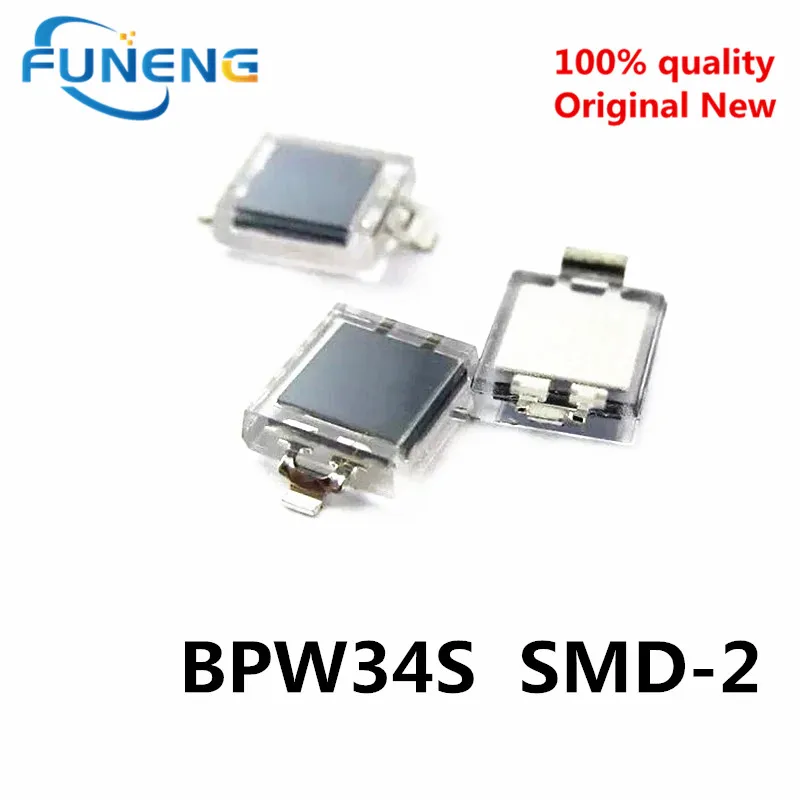 10PCS-200pcs BPW34S VBPW34S SMD2 BPW34 Infrared silicon photocell chip New original