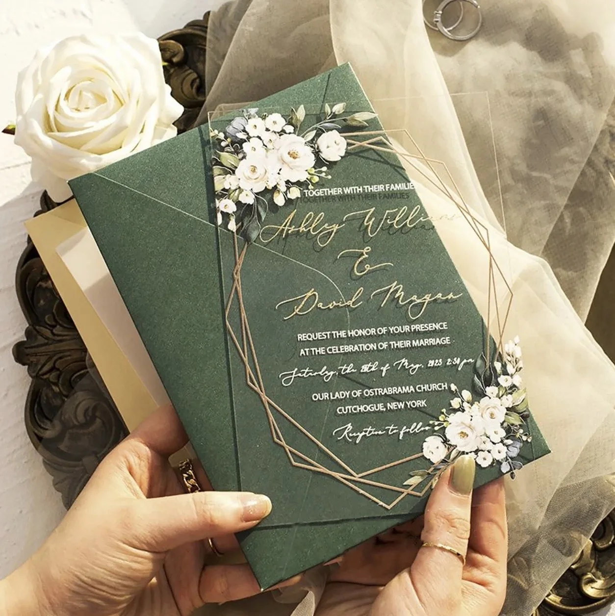 See through wedding invitations 60 photos - Vianawedding.com
