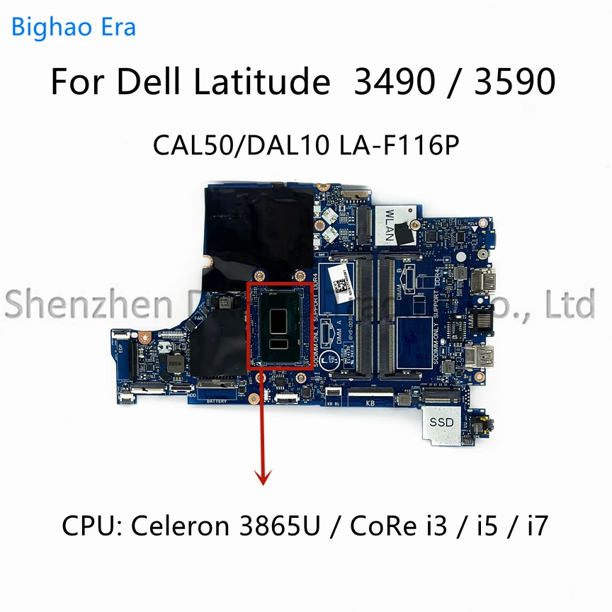 Placa base para portátil Dell Latitude 3490 3590, LA F116P con 3865U, i3 7020U, i5 8350U, CPU ...