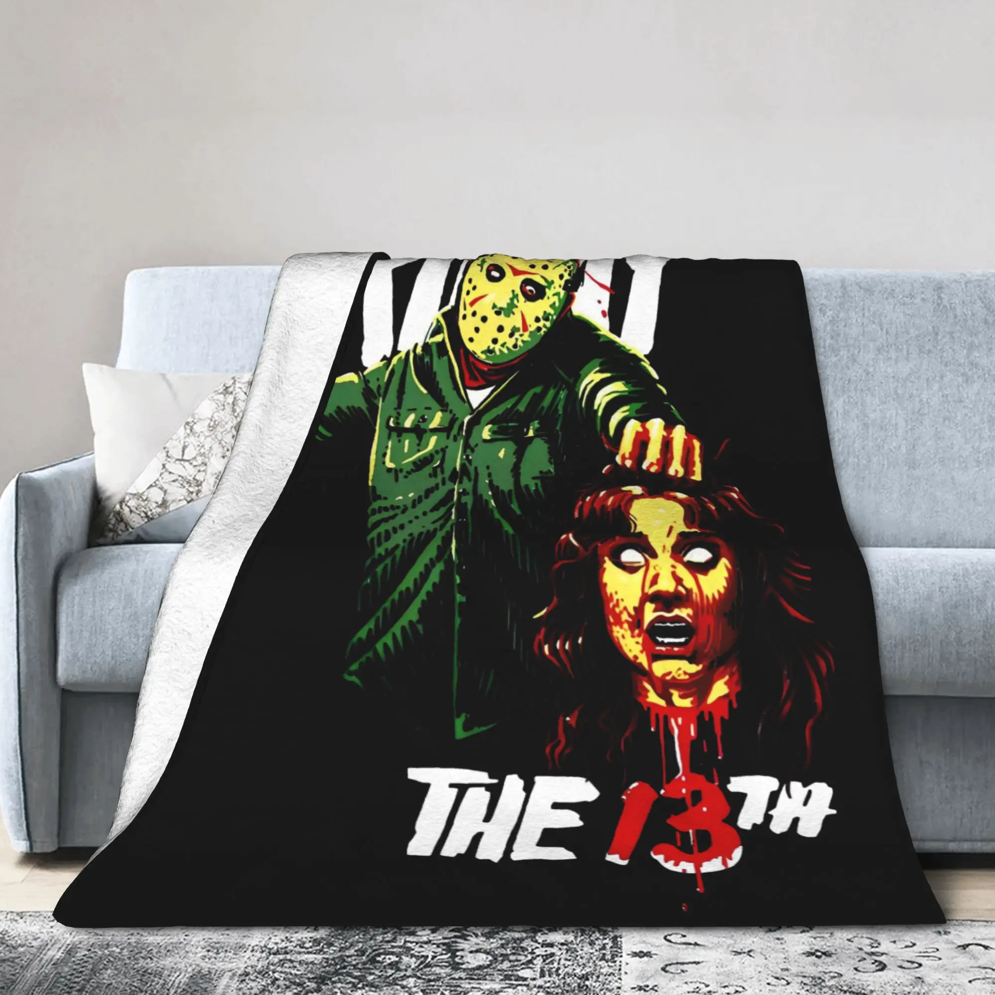 Friday Jason Voorhees 13th Blanket Horror Scary Halloween Flannel Funny ...