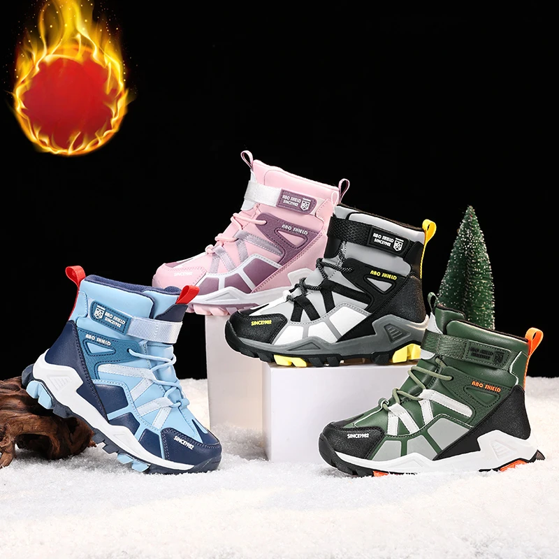 Children Snow Boots Boys 6-10 Years for Toddlers Winter Warm FUR Shoes ...
