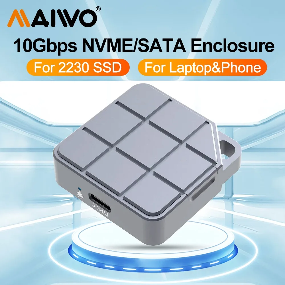 MAIWO-M-2-2230-NVMe-SATA-SSD-Enclosure-External-SSD-Case-Tool-Free-Type ...