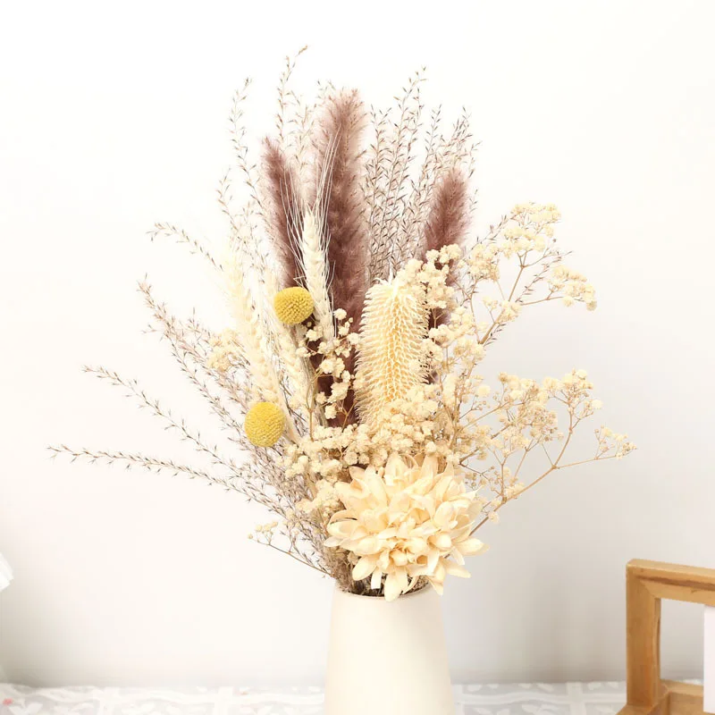 Dry Flower Bouquet Reed Home Decoration, Diy Party Decoration ...