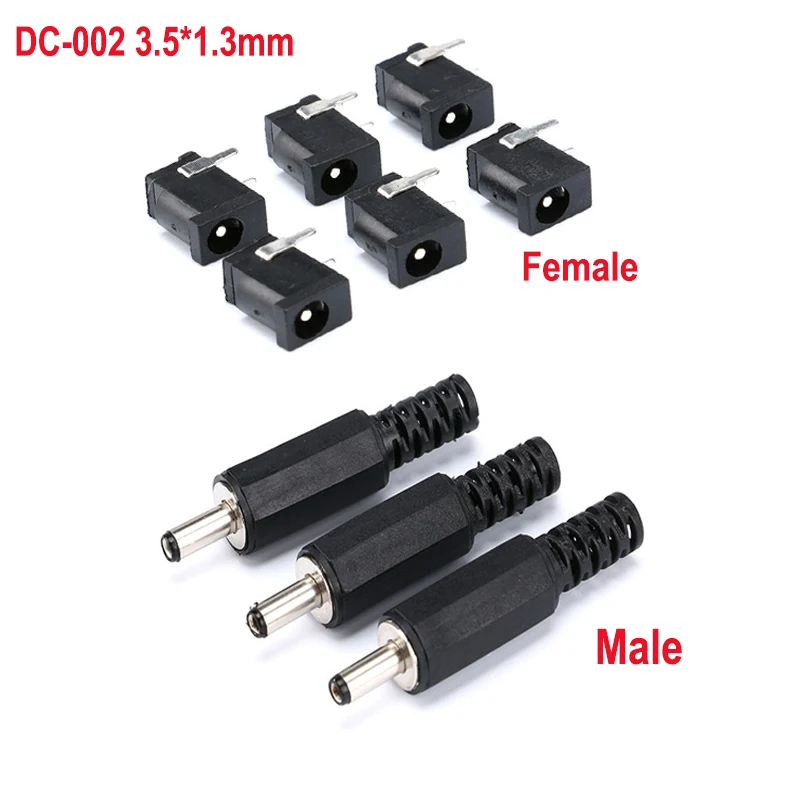 10Pair-DC-Power-Jack-Socket-Connector-DC-002-3-5-1-3mm-DC002-Female ...