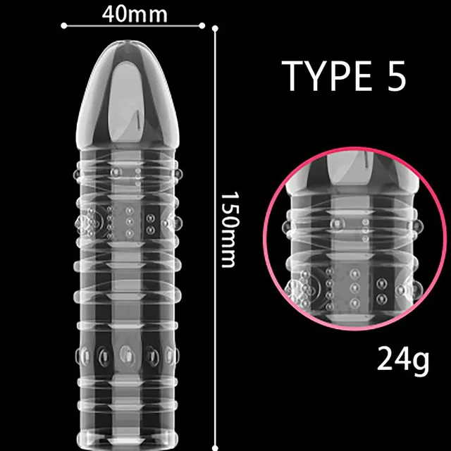 WAKEWAY-cubiertas extensoras para el pene, condones de cristal, Anillo para el dedo, juguete ...
