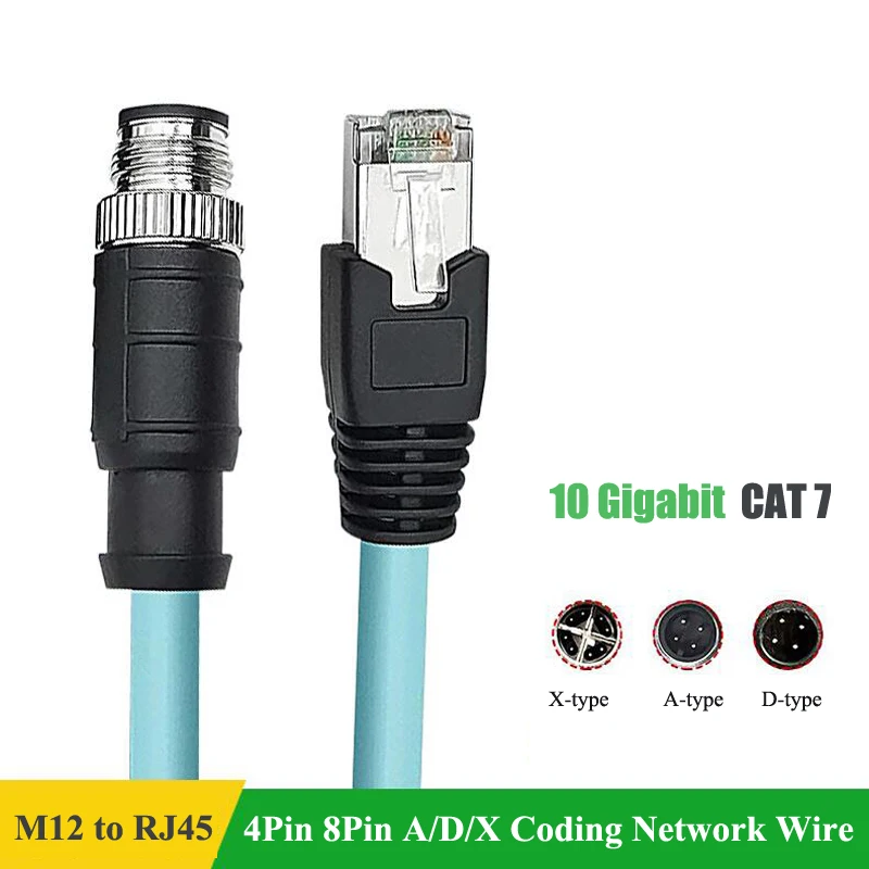 M12-8Pin-X-Type-to-RJ45-Connector-Cable-4Pin-A-D-X-type-Connection ...