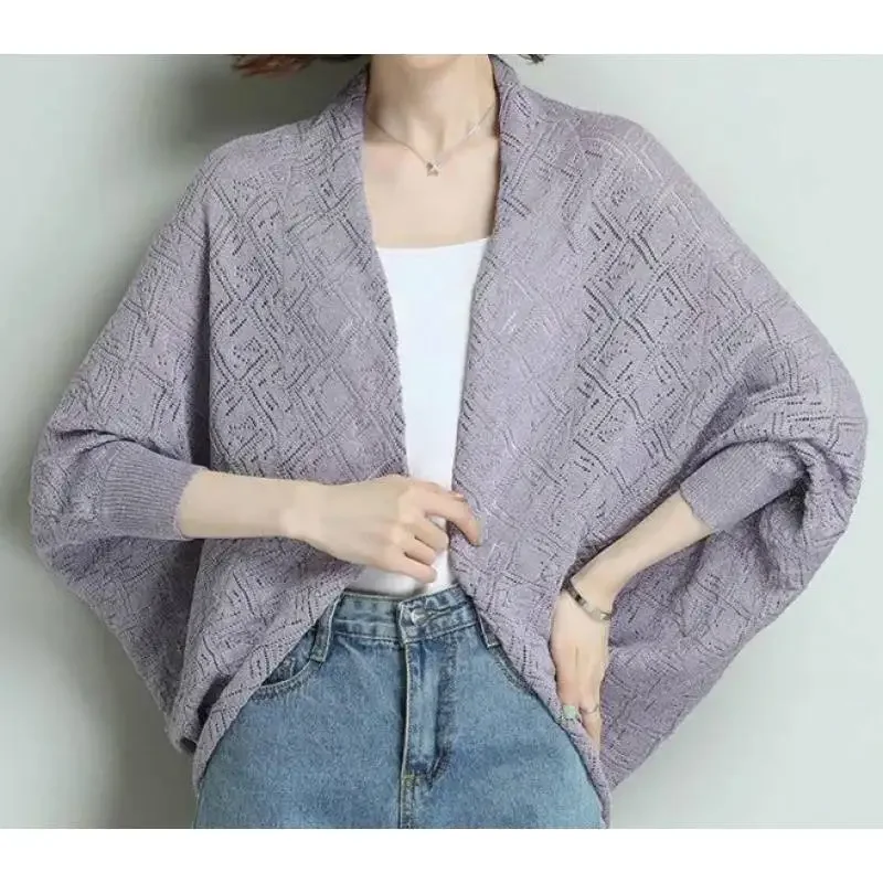 Spring-Summer-Blouses-Wear-Women-Ice-Silk-Knitted-Cardigan-Sunproof ...