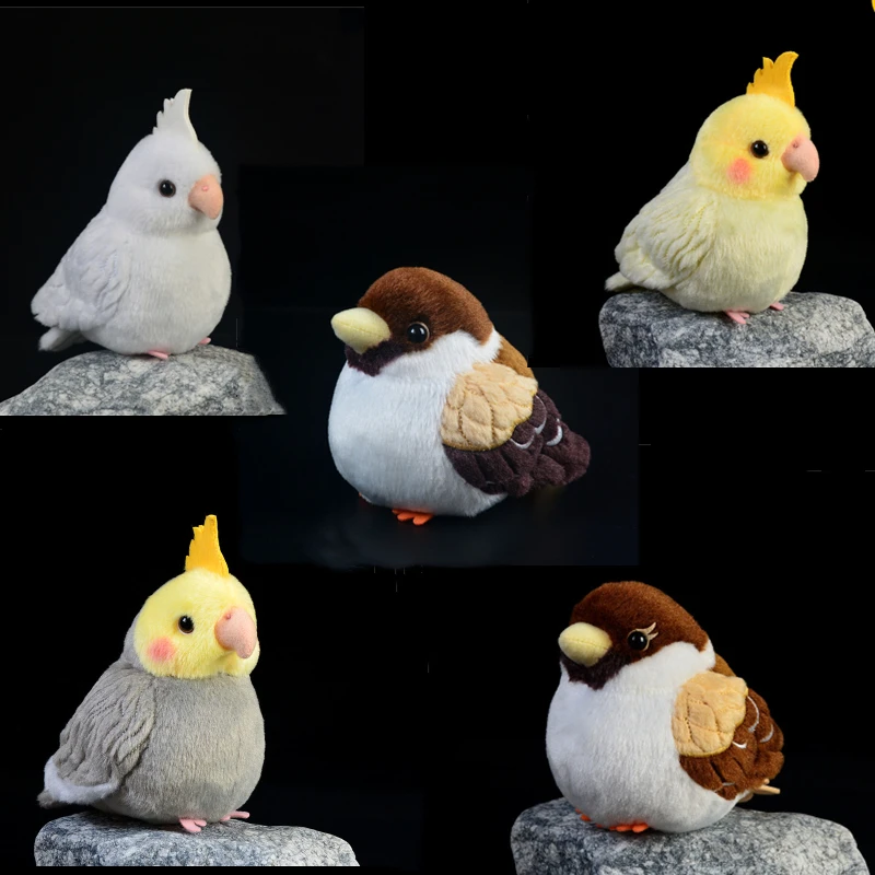 Cockatiel Parrot High Fidelity Chickadee Cute Plushie Sparrow Bird Tit ...