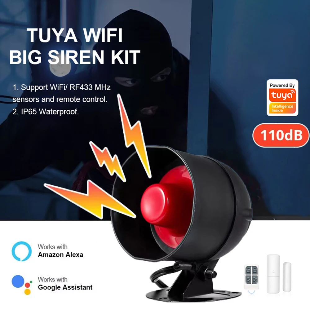 Tuya-Wifi-Sirene-Alarmsystem-Wireless-lauter-Alarm-Sirene-Kit-Smart-Life-Sirene-kompatibel-mit ...