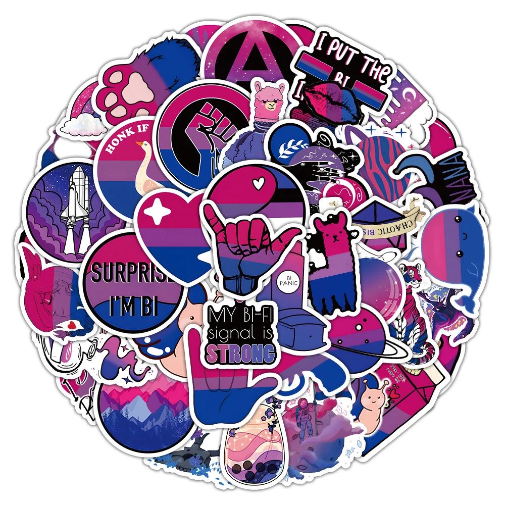 10-30-60PCS-LGBT-Bisexual-Pride-Stickers-DIY-Motorcycle-Luggage ...