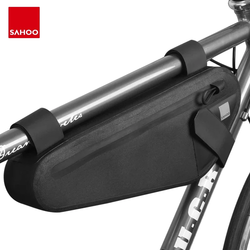 Sahoo 2L Bicycle Frame Bag Triangle Dry Pack MTB Road Rain Proof Top ...