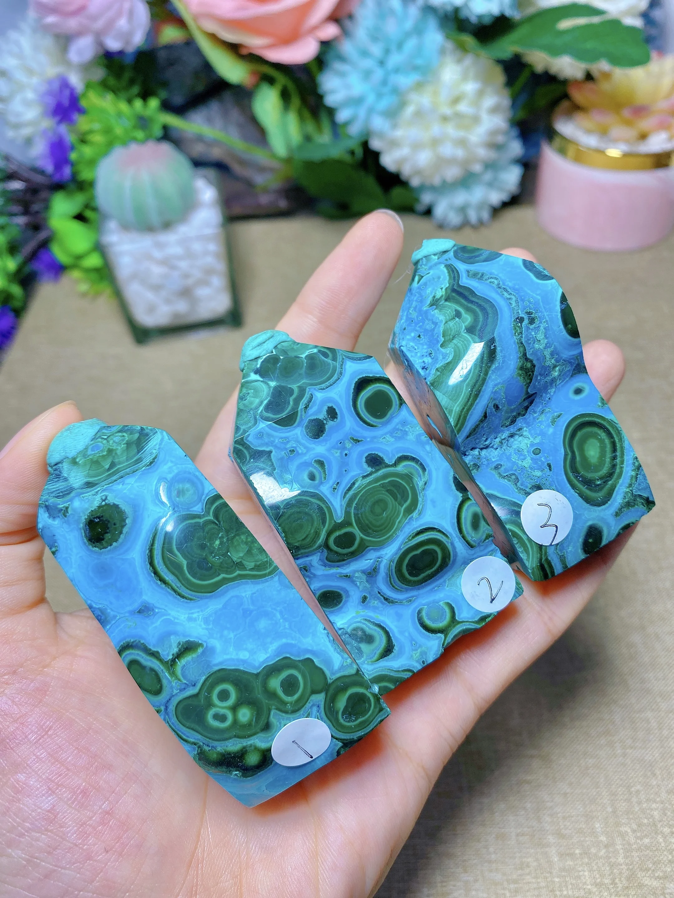 Natural-Stone-Malachite-Crystal-Tower-Wand-Point-Chakra-Spiritual ...