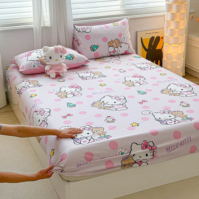 Sanrio-Hello-Kitty-Bed-Mattress-Cover-Kawaii-Cartoon-Cinnamoroll-Kuromi ...