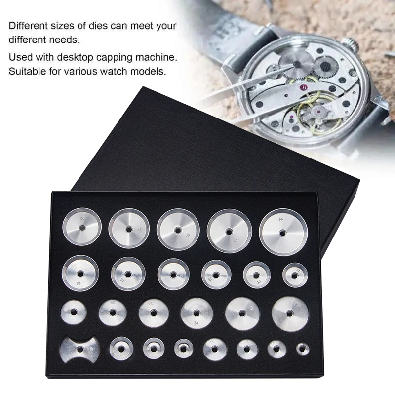 25pcs Watch Capping Machine Dies Back Cover Press Tool Presser Closer ...
