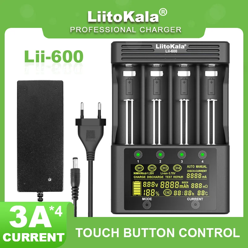 LiitoKala-Lii-600-LCD-Battery-Charger-For-Li-ion-3-7V-and-NiMH-1-2V ...
