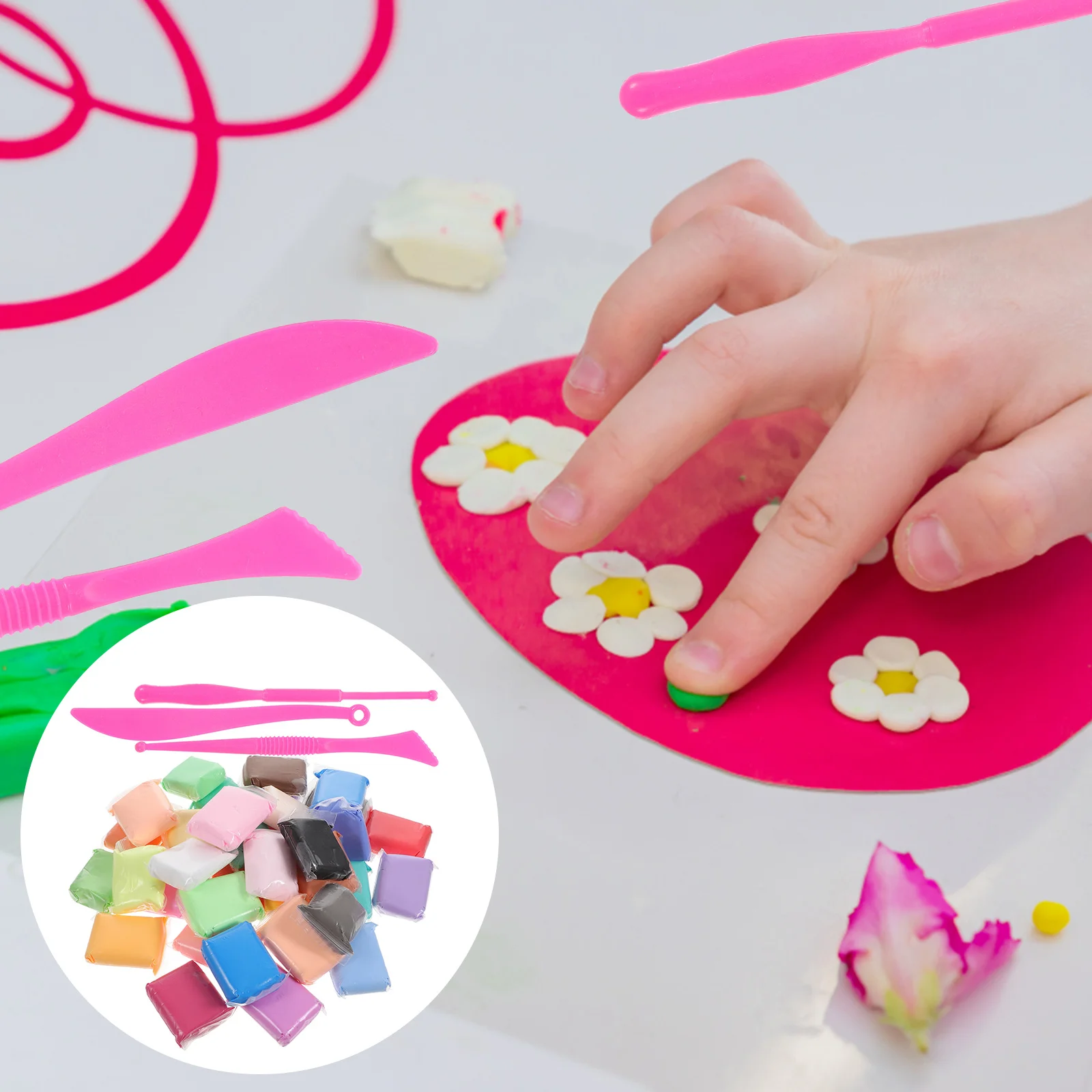 Children-s-Clay-Set-DIY-Colorful-Polymer-Childrens-Toys-Air-Dry-for ...