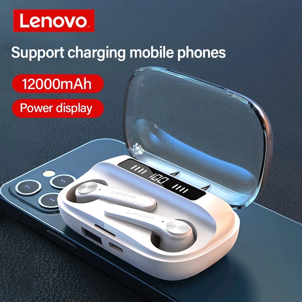 Lenovo QT81 TWS Wireless Headphone Stereo Sports Waterproof Earbuds ...