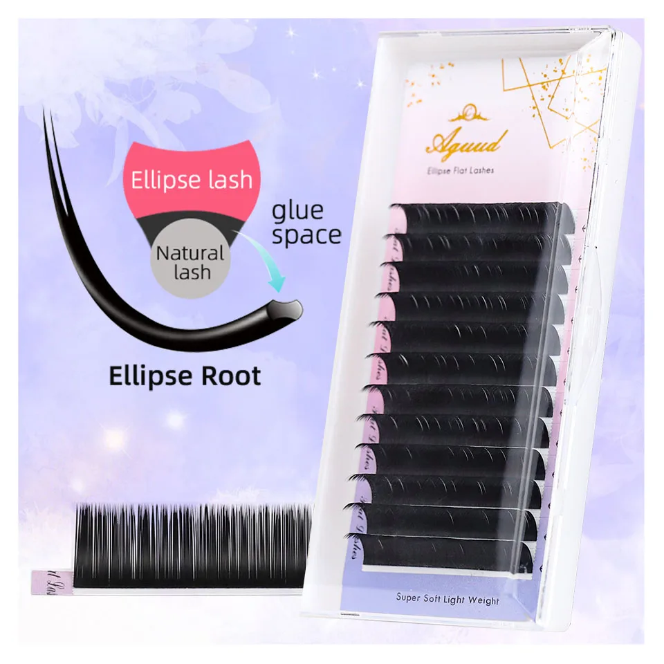 AGUUD-Ellipse-Flat-Lashes-Extension-For-Professionals-Natural-Soft ...
