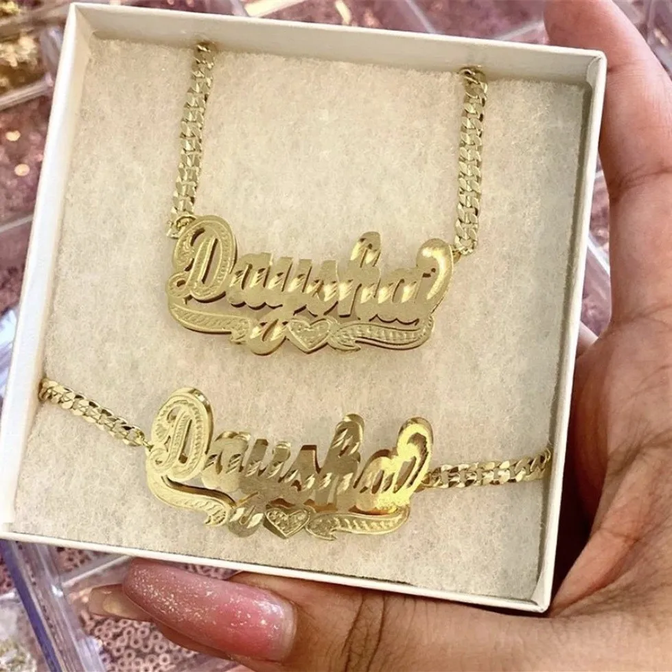 18K-Gold-Plated-Nameplate-Necklace-Personalized-Double-Layer-3D ...