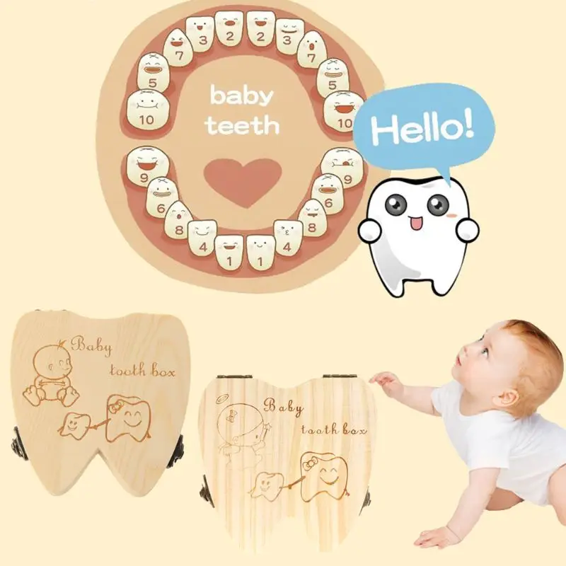 Boîte À Dents En Bois Pour Bébé, Organisateur De Dents De Lait ...